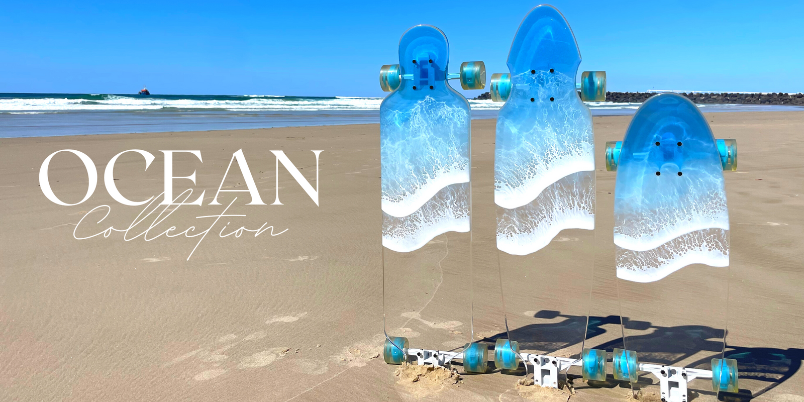Introducing The Ocean Collection: Resin Wave Art Acrylic Skateboard ...