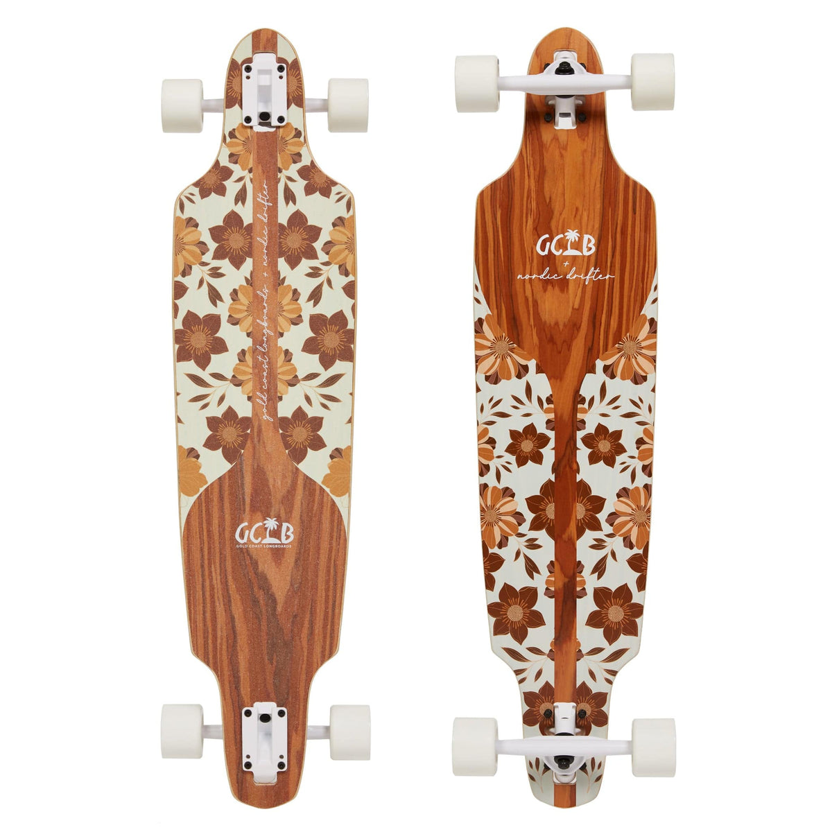 70s Retro Floral Art Dropthrough Longboard | Ocean Bloom – Gold Coast ...