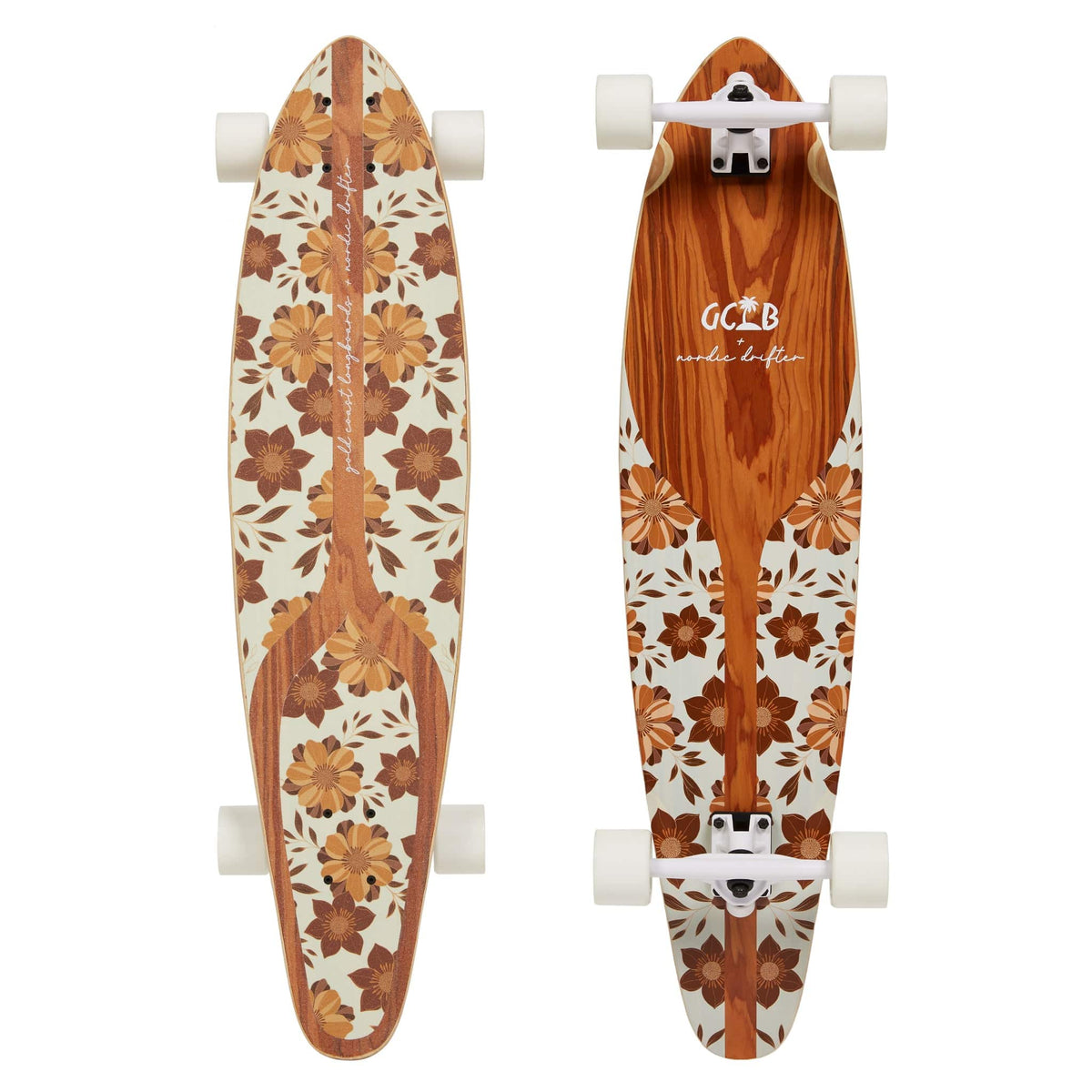 70s Retro Floral Art Kicktail Longboard | Ocean Bloom – Gold Coast ...