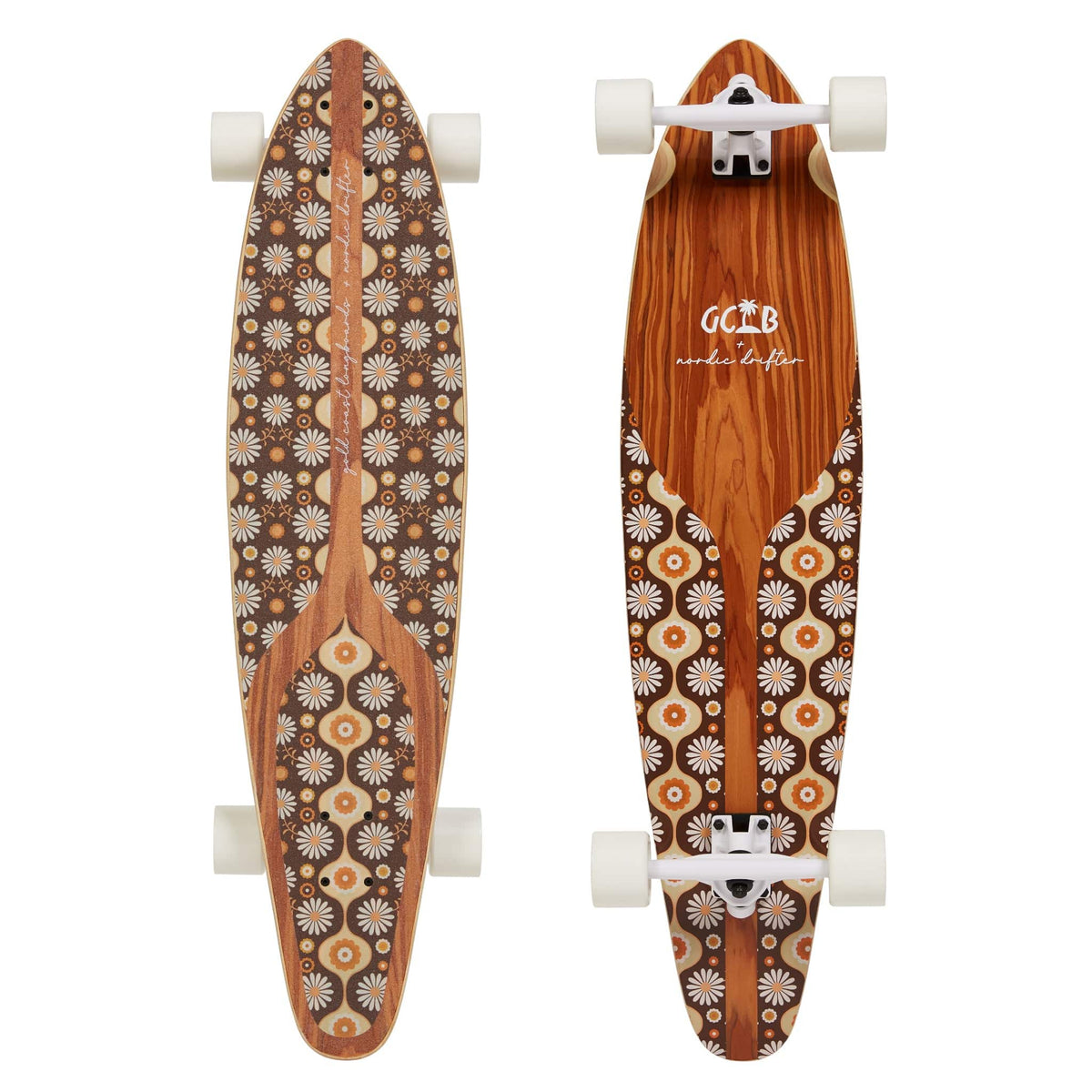 70s Retro Floral Art Kicktail Longboard | Daisy Dreamer – Gold Coast ...
