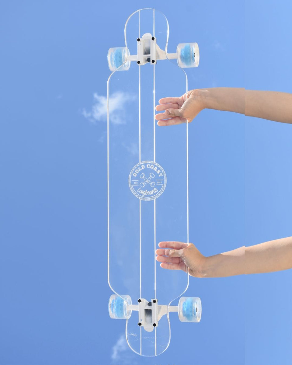 Lucid Platypus Longboard | Clear Acrylic Skateboard | GCLB – Gold Coast ...